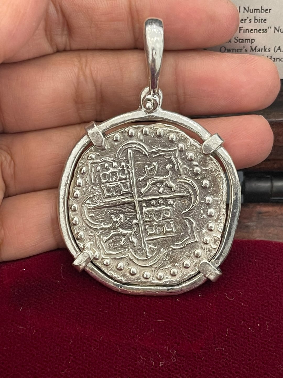 Atocha Shipwreck Solid Heavy Coin Pendant Made From Atocha Silver Bars ...