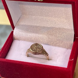 14k Solid Gold Atocha Coin Ring - Etsy