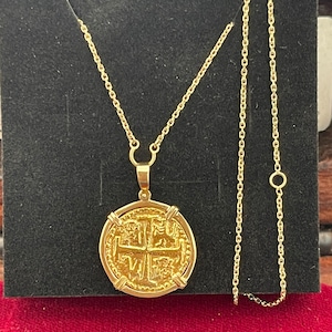 Atocha Shipwreck 14k Gold Coin Pendant With Adjustable Chain - Etsy
