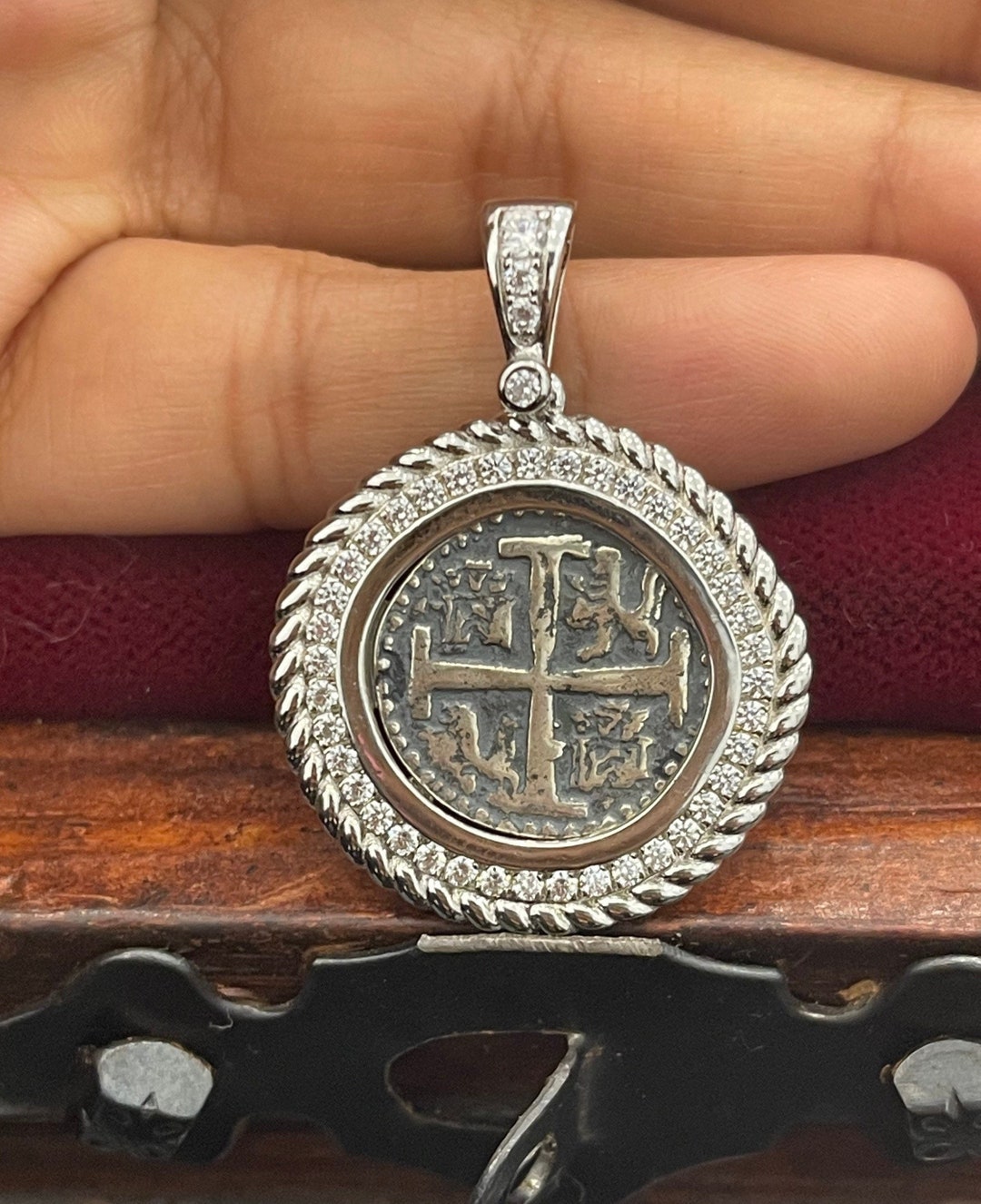Atocha Shipwreck Treasure Mel Fisher Silver Coin Pendant in Beautiful ...