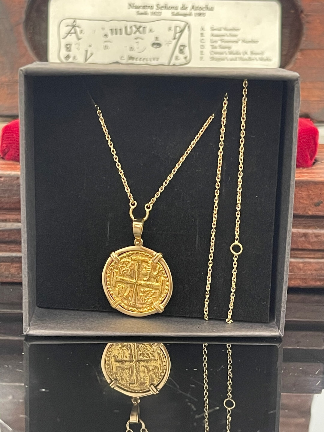 Atocha Shipwreck 14k Gold Coin Pendant With Adjustable Chain - Etsy