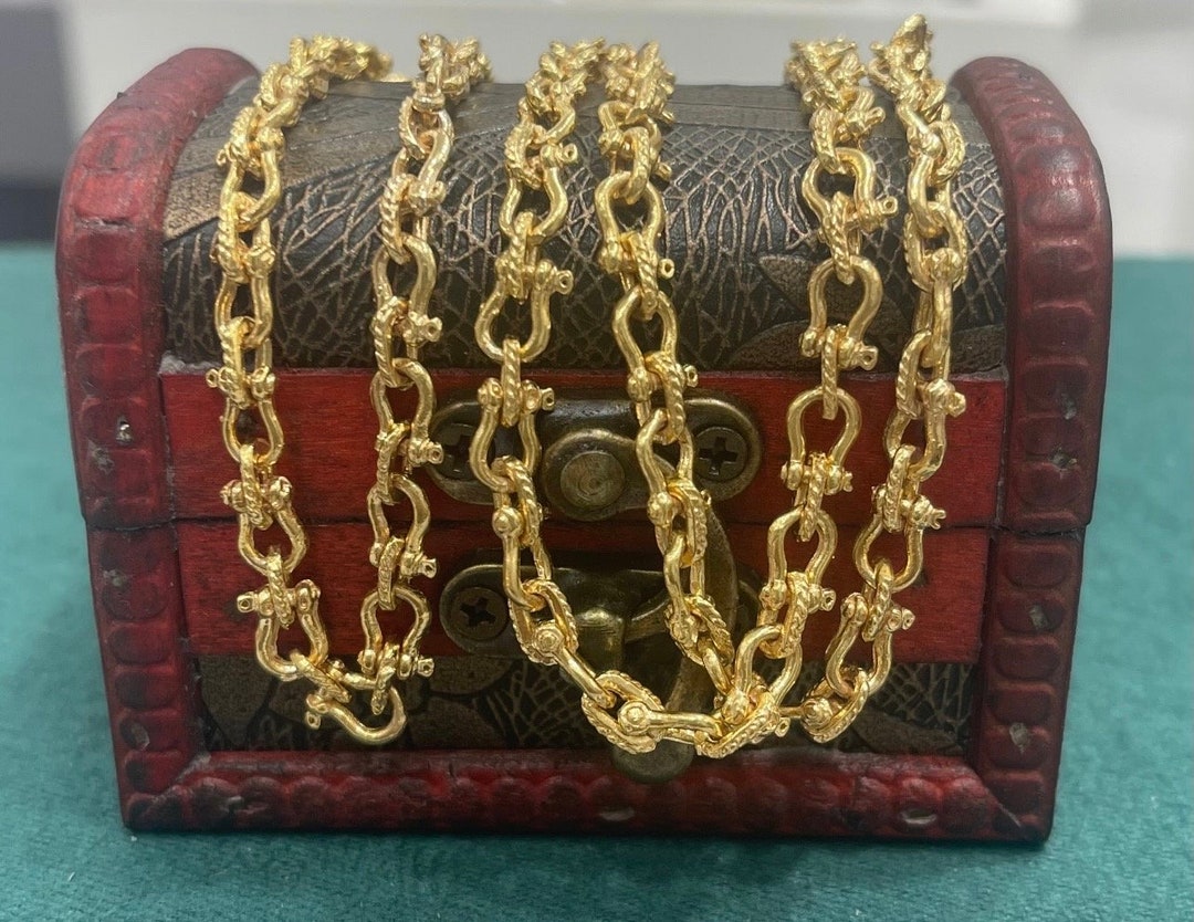 Handmade Solid and Heavy 14k Gold Shackle Link Chain 5.5mm - Etsy