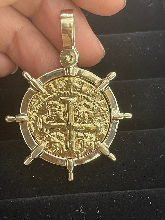 Atocha Shipwreck Gold Coin Pendant Made With 14kt Solid Pure - Etsy
