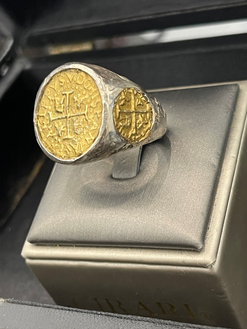 Atocha Shipwreck Treasure Mel Fisher Silver Coin Ring With 24k - Etsy