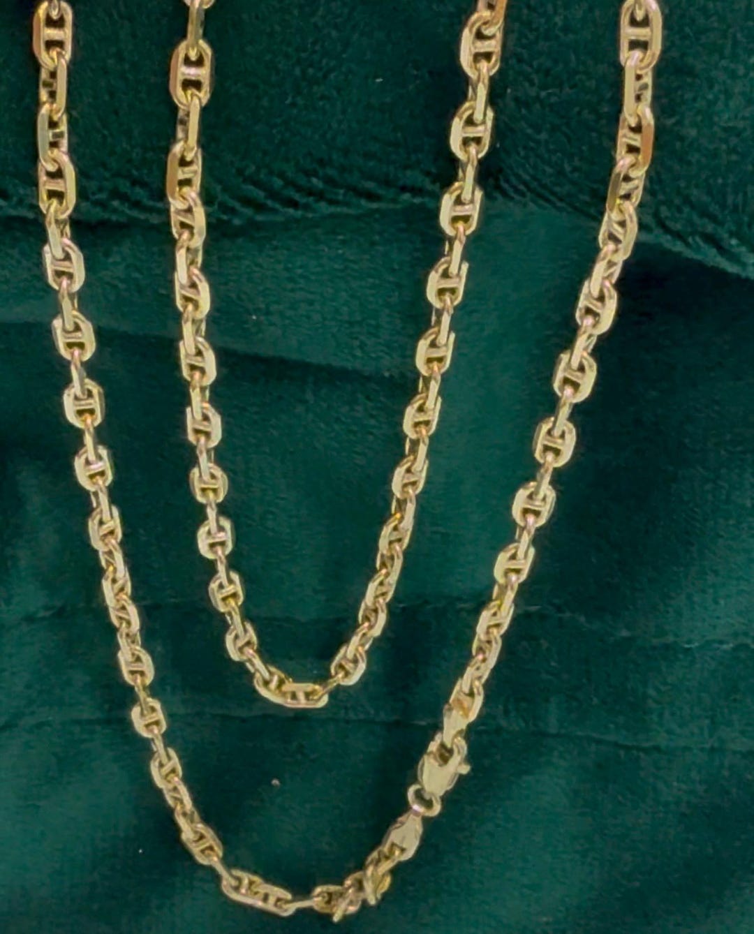 14k Solid Real Gold Handmade Anchor ( Mariner ) Chain 3.2mm - Etsy