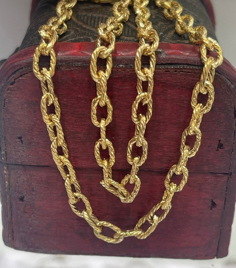 14k Solid Gold Handmade Money Chain - Etsy
