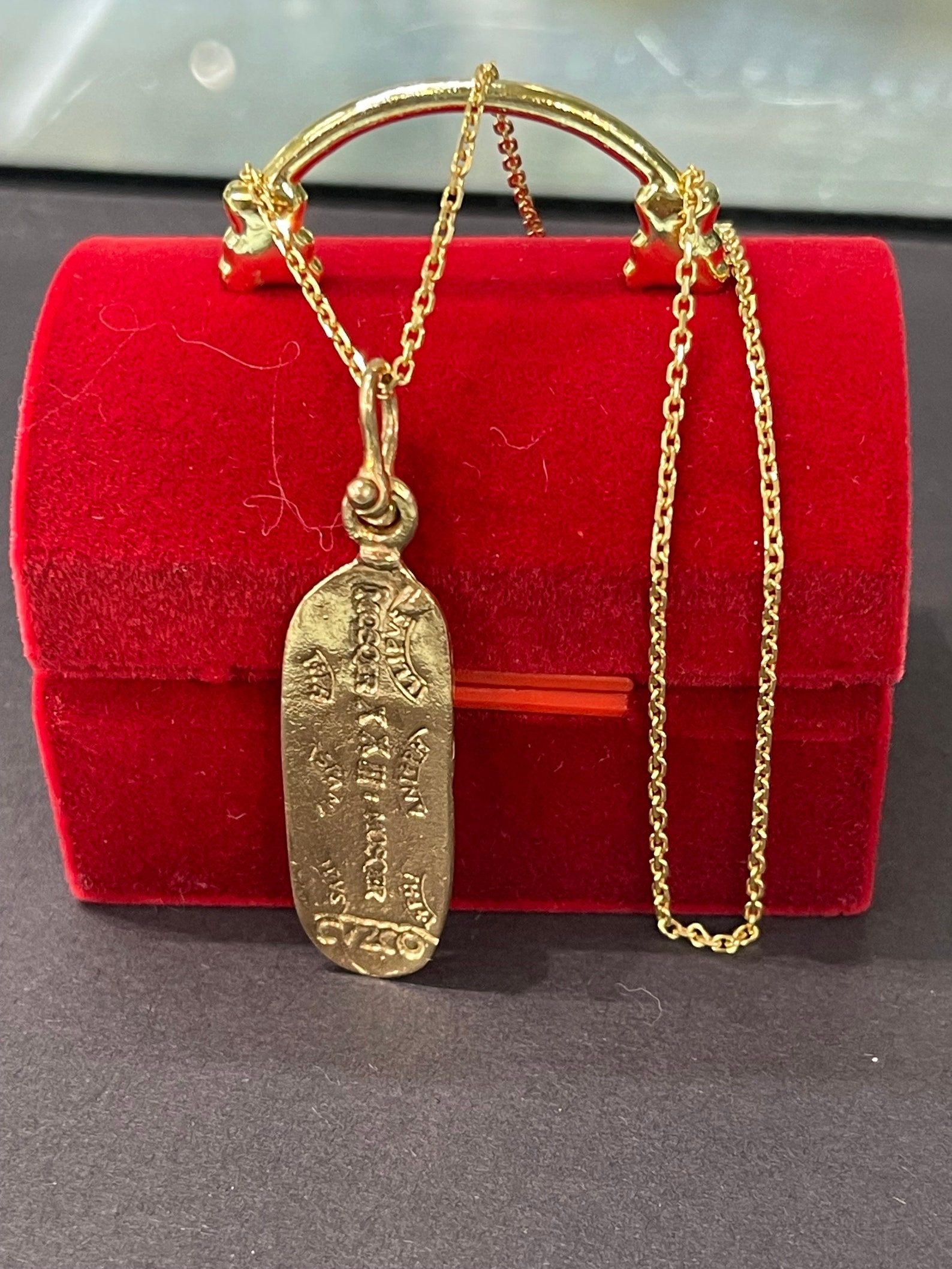 14k Gold Atocha Shipwreck Bar Pendant With Chain - Etsy