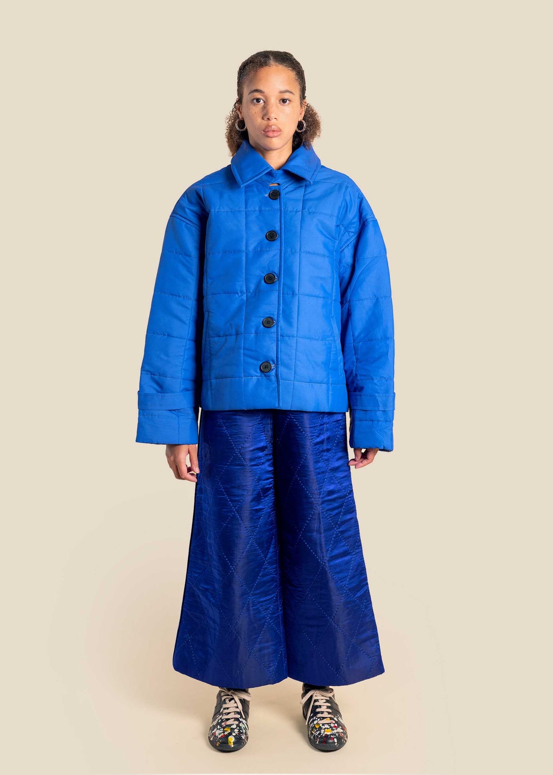 Gradient Sunrise Quilted Viscose Jacket: Mid-season, Size S-XL - Etsy