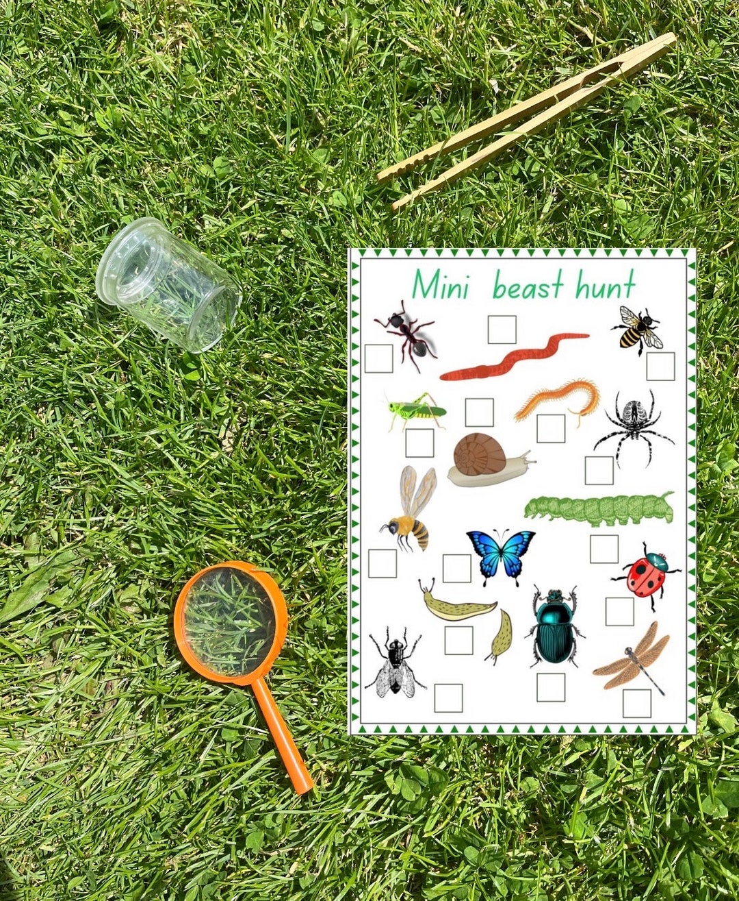 Mini Beast Hunt Check Sheet - Etsy UK