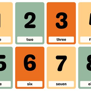 Number Cards 0-20 - Etsy