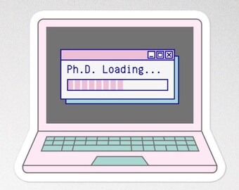 Phd Sticker Gift, Phd Student Sticker, Phd Vinyl Sticker, Phd Gift Idea ...