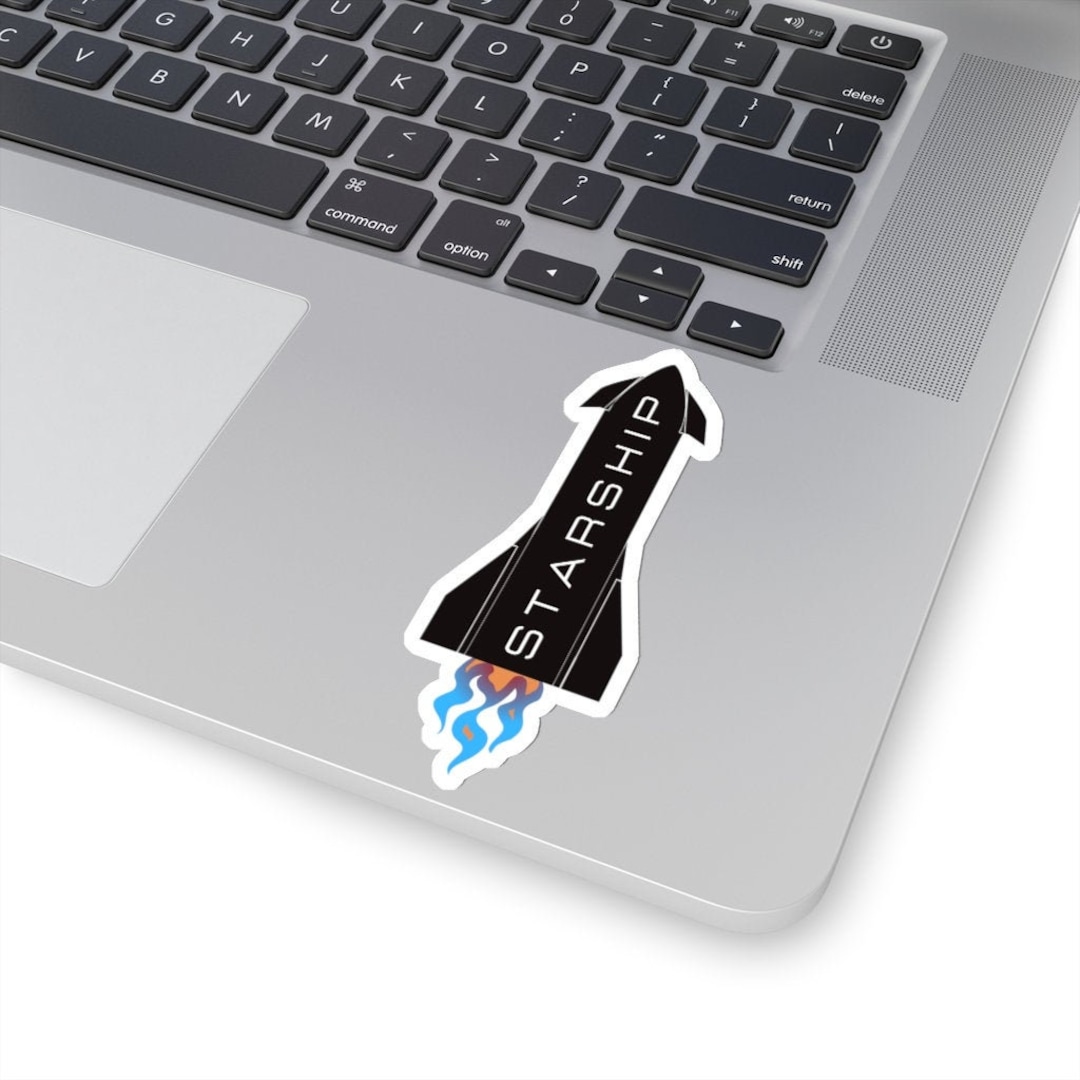 Space Rocket Laptop Sticker for Kids, Starship Sticker, Spaceahip ...