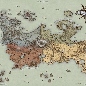 Inkarnate Custom Parchment Style World Map for Dungeons and Dragons - Etsy