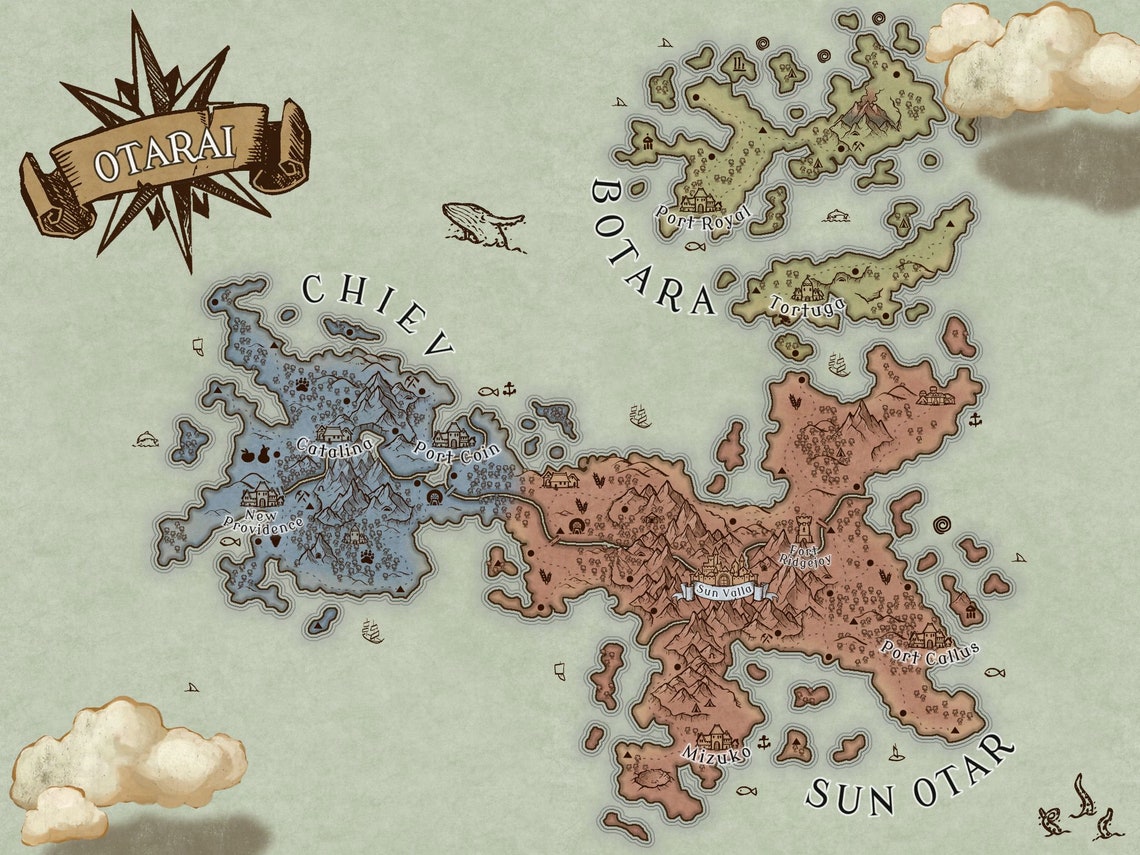 Inkarnate Custom Parchment Style World Map for Dungeons and - Etsy