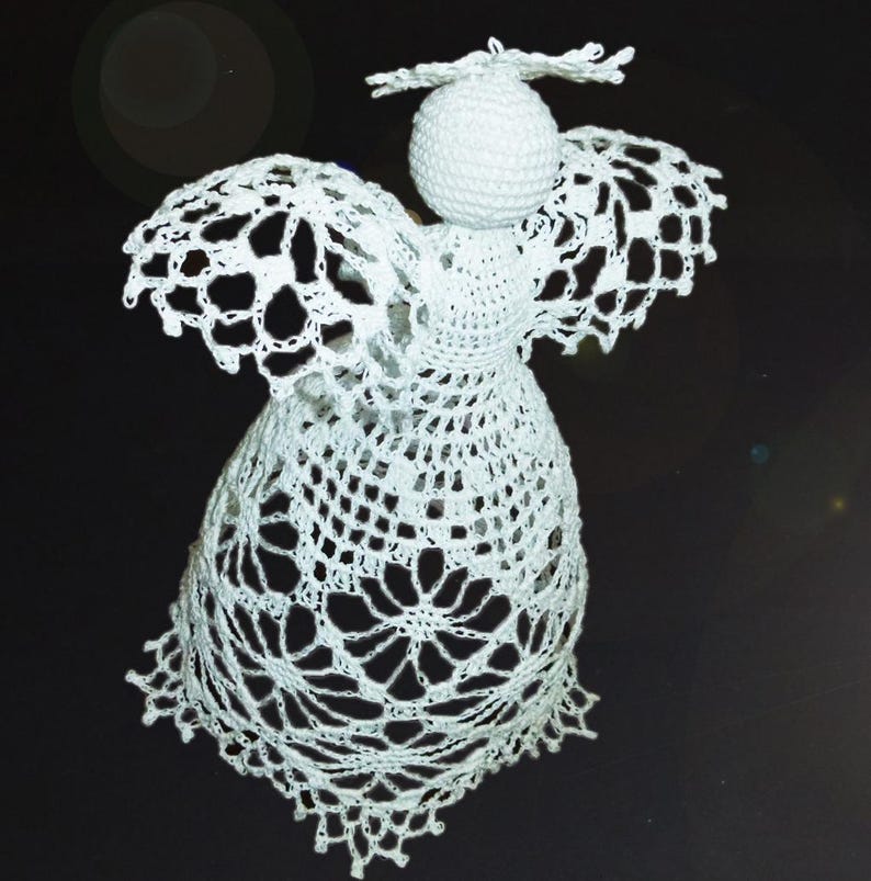 Crochet Pattern Angel Filet Lace EN/DE: PDF Lace Guardian Angel 11 ...
