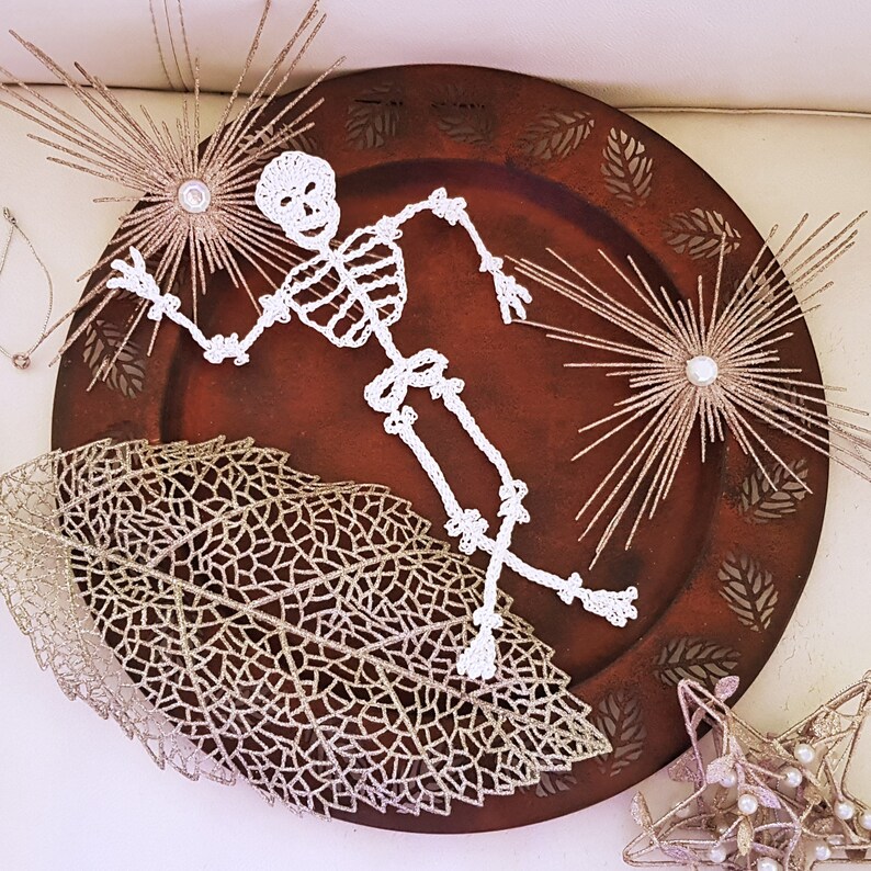 Halloween Deco Crochet Pattern EN/DE: PDF Skeleton 10’’ (26 Cm ...