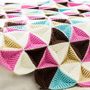 Triangle Crochet Pattern for 3D Blanket EN/DE/ES: Pdf Crochet Blanket ...