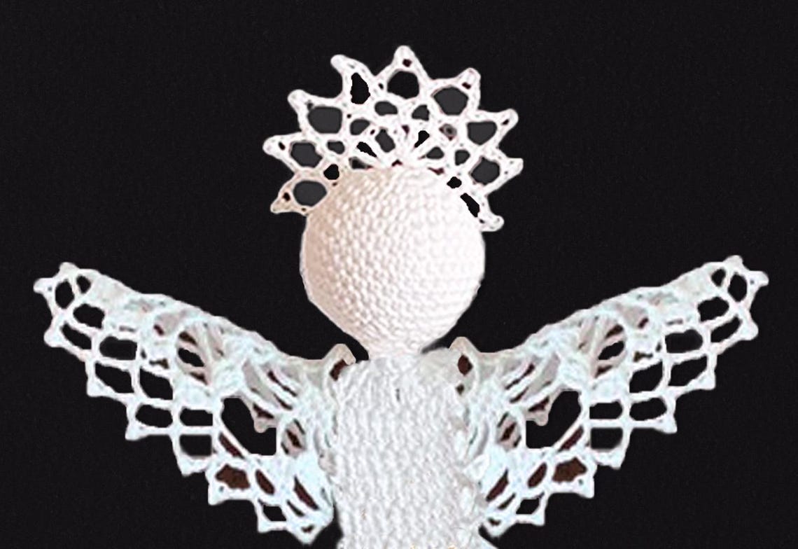Crochet Pattern Angel Filet Lace EN/DE: PDF Lace Guardian Angel 11 ...