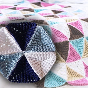Triangle Crochet Pattern for 3D Blanket EN/DE/ES: Pdf Crochet Blanket ...