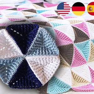 Triangle Crochet Pattern for 3D Blanket EN/DE/ES: Pdf Home Decor ...