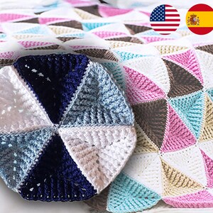 Triangle Crochet Pattern for a 3D Blanket EN/ES: PDF Home Decor Design ...