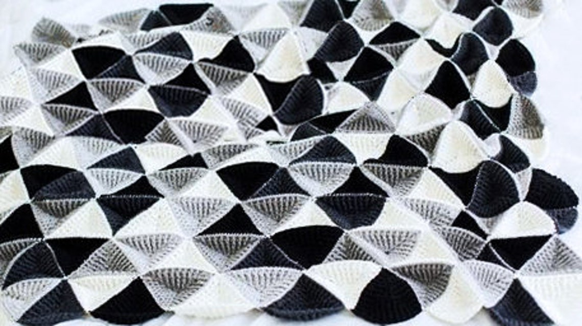 Triangle Crochet Pattern for 3D Blanket EN/DE/ES: Pdf Home Decor ...
