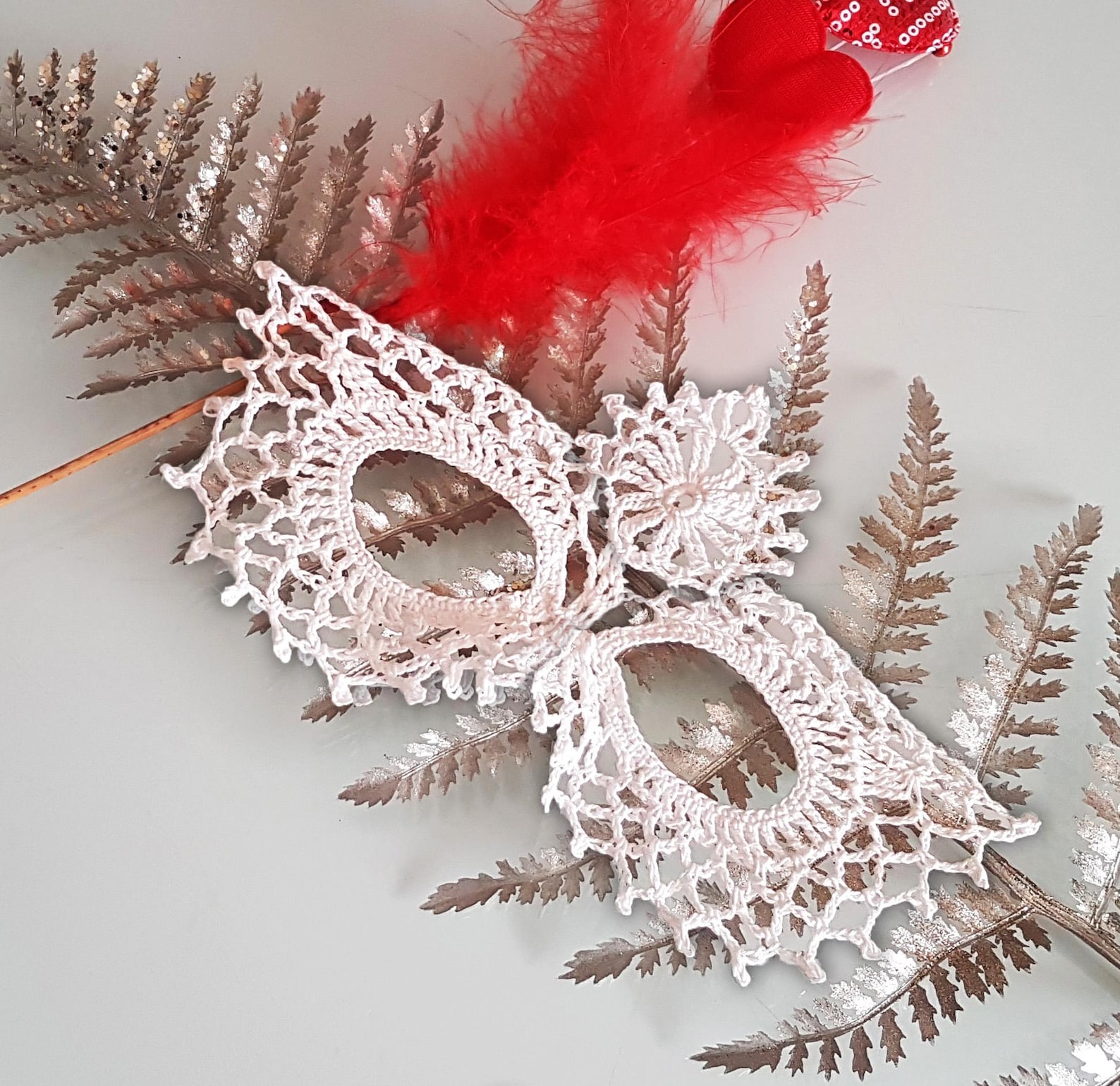 Lace Masquerade Mask Crochet Pattern EN/DE: PDF Mask Crochet, Carnival ...