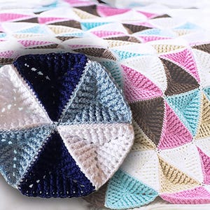 Triangle Crochet Pattern for a 3D Blanket EN/ES: PDF Crochet Blanket ...