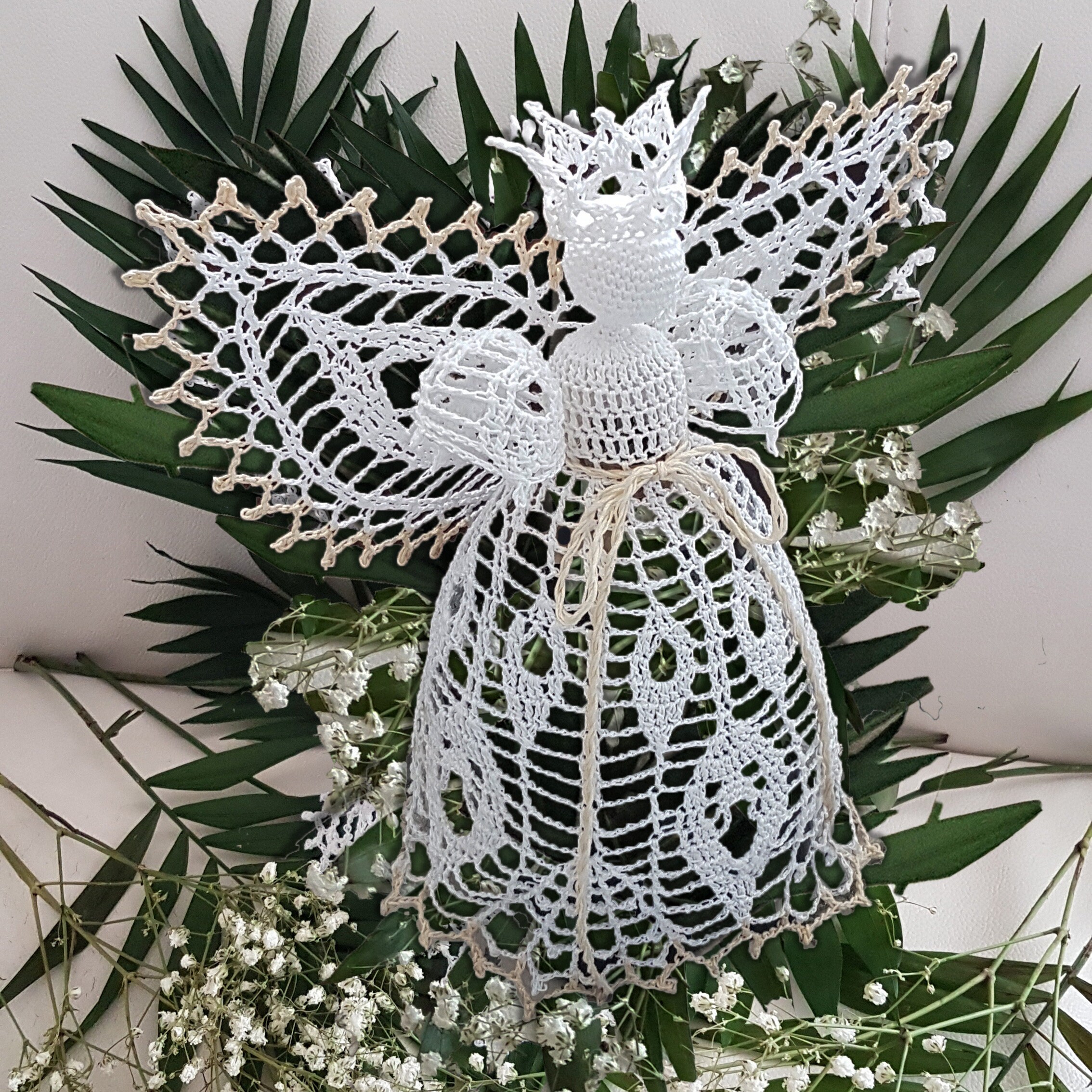 Angel Crochet Pattern peacock DE: Gift for Christmas, Wedding, Baptism ...