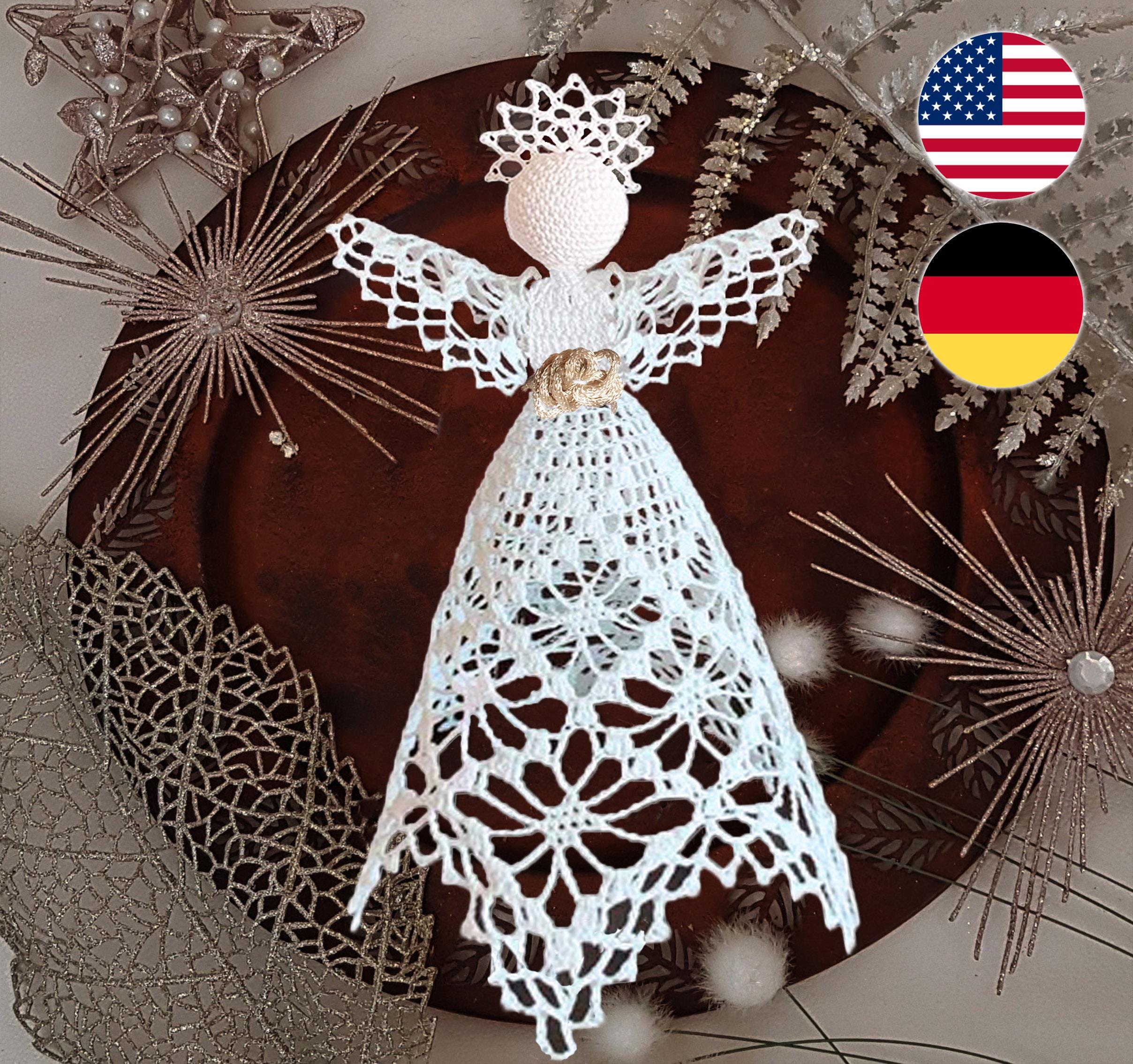 Crochet Pattern Angel Filet Lace EN/DE: PDF Lace Guardian Angel 11 ...