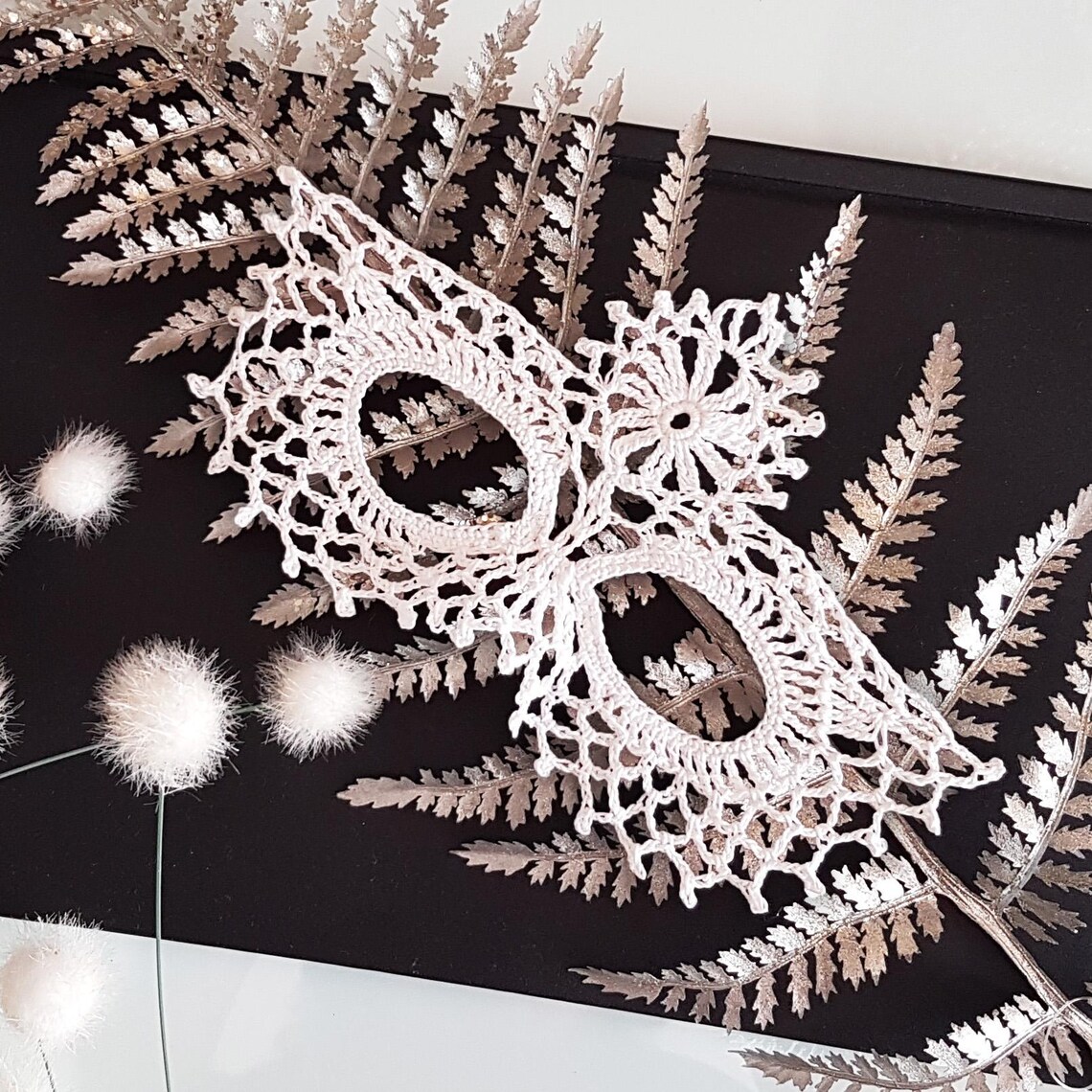 Lace Masquerade Mask Crochet Pattern EN/DE: PDF Mask Crochet, Carnival ...