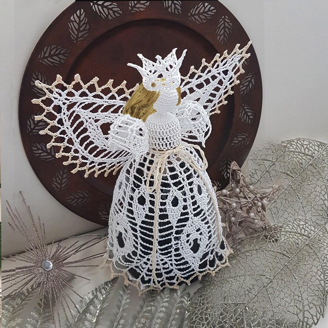 Angel Crochet Pattern peacock DE: Gift for Christmas, Wedding, Baptism ...