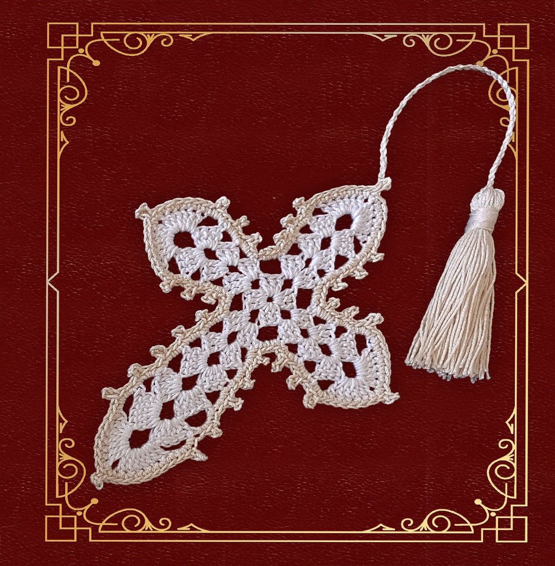 Bookmark Cross With Cord-tassel Crochet Pattern 2 Pdfs De/en: PDF ...