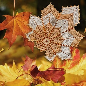Maple Leaf Doily Crochet Pattern EN/DE: PDF Autumn Table Decor ...