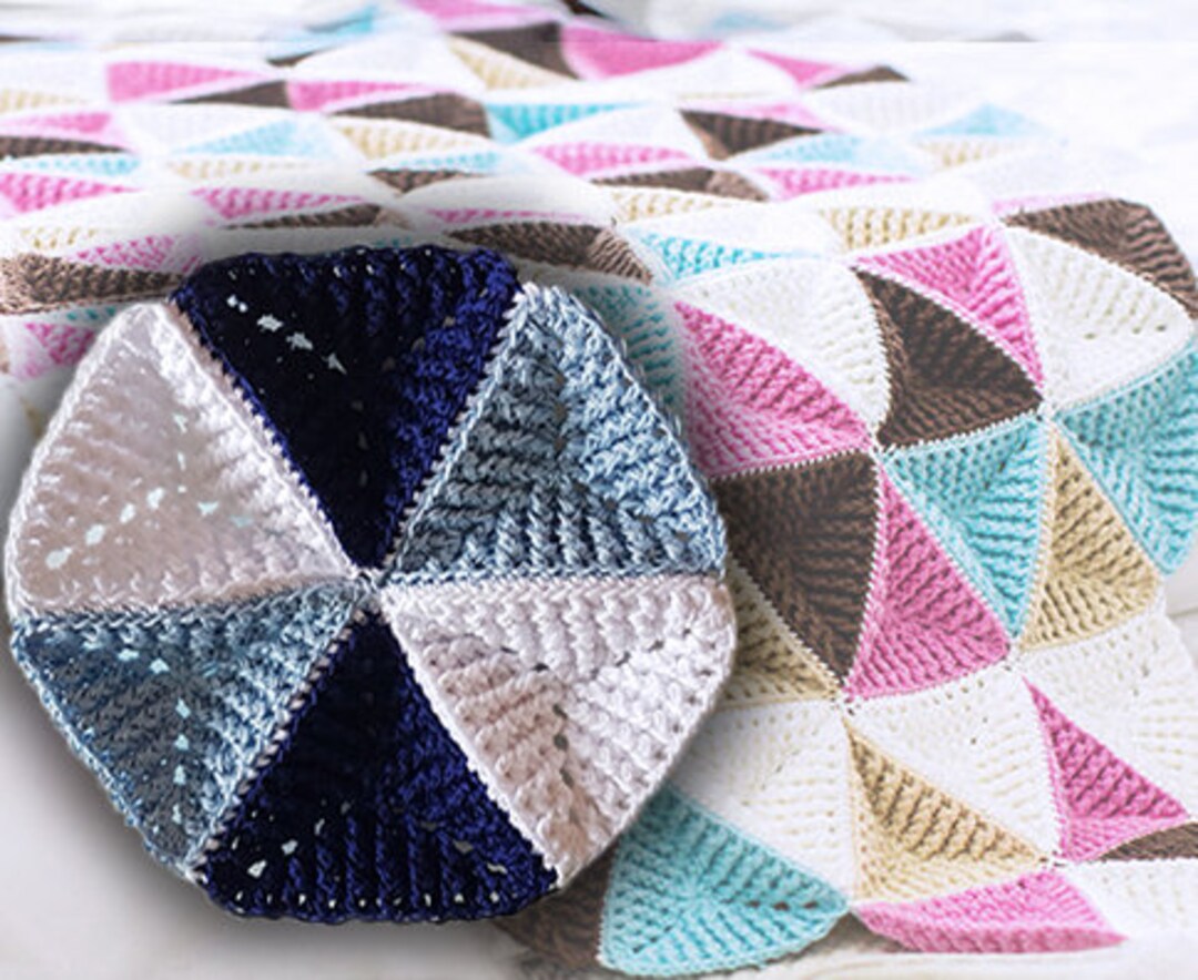 Triangle Crochet Pattern for a 3D Blanket EN/ES: PDF Crochet Blanket ...
