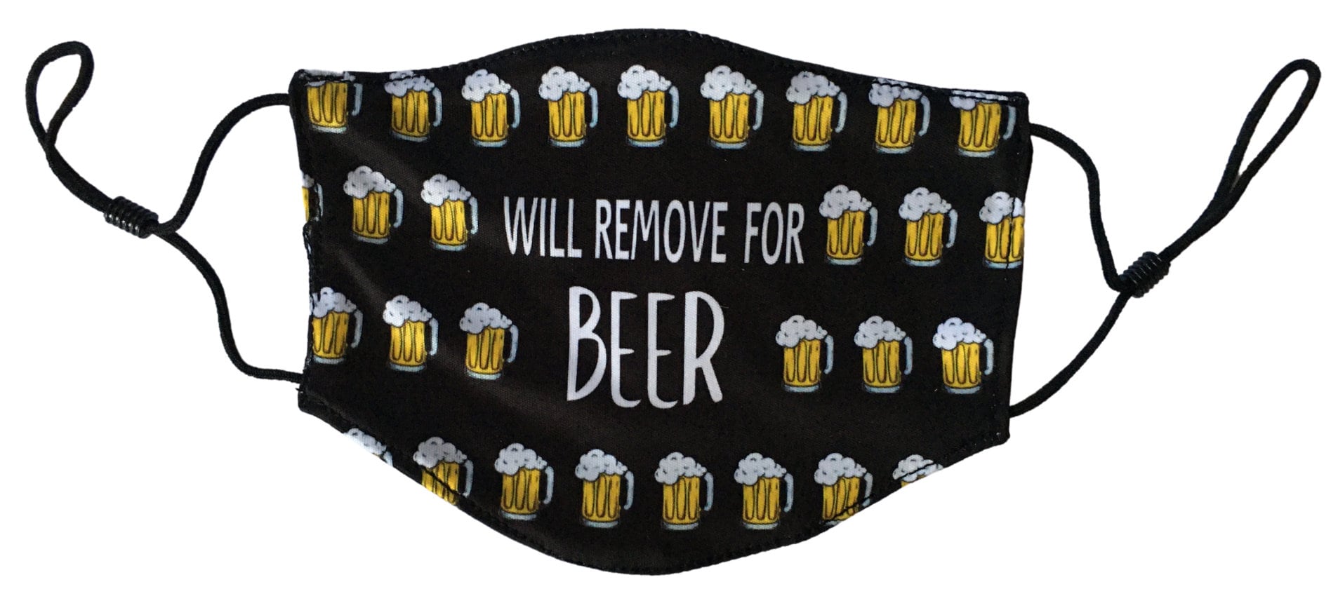 Beer Face Mask - Will Remove for Beer - Funny Saying- Double Layer ...