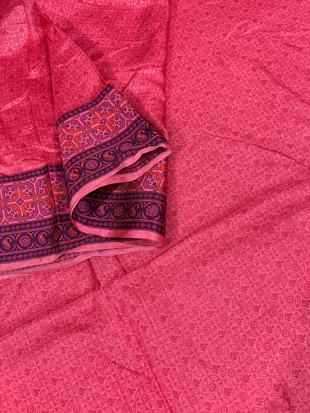 Vintage Silk Saree for Crafting – Recycled Indian Silk Fabric – Boho ...