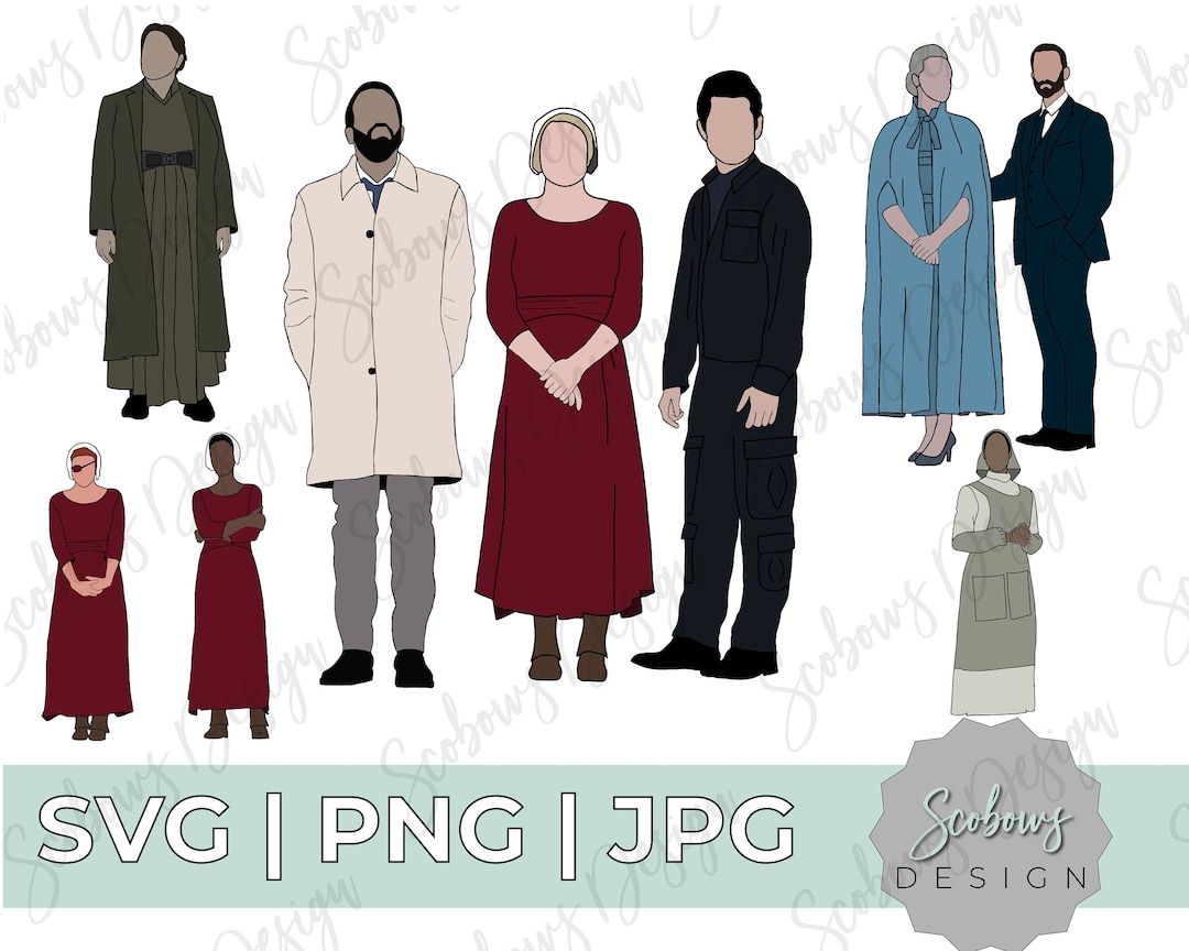 Handmaids Tale Main Characters free Commercial Use Digital - Etsy