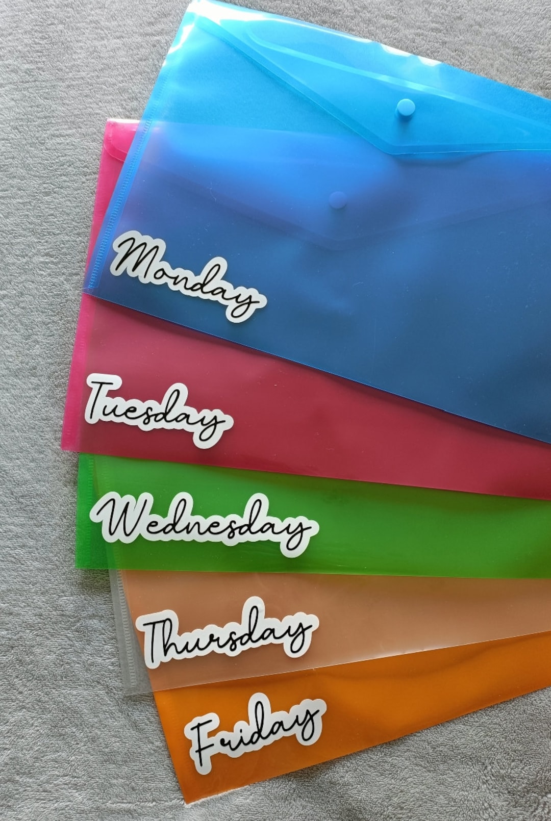 Days of the Week Folders - Etsy