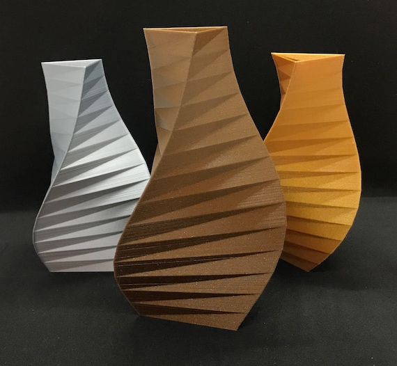 3 Sided Elegant Vase / Low Poly Design Vase/ Modern Vase / 3D | Etsy