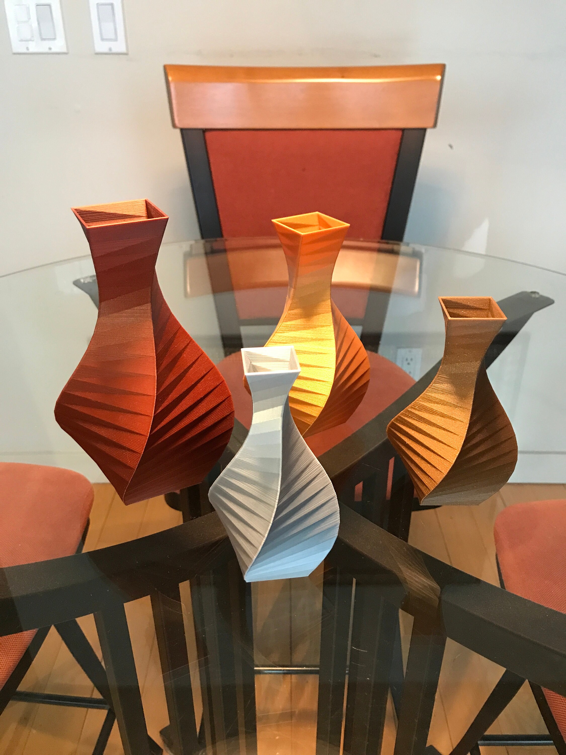 4 Sided Elegant Vase / Modern Vase / Futuristic Vase / Twisted - Etsy ...