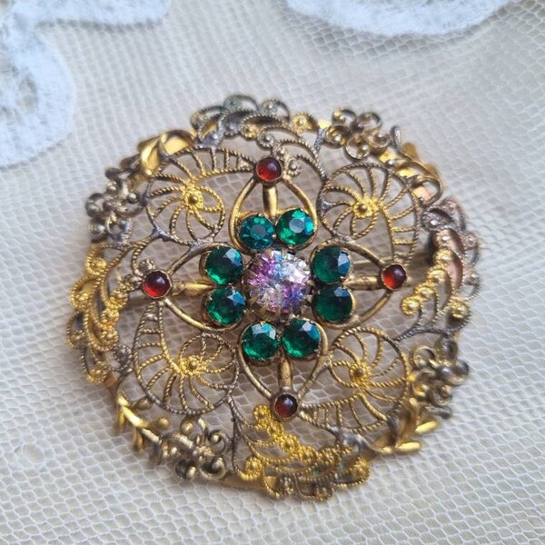 Multi Colored Brooch - Etsy