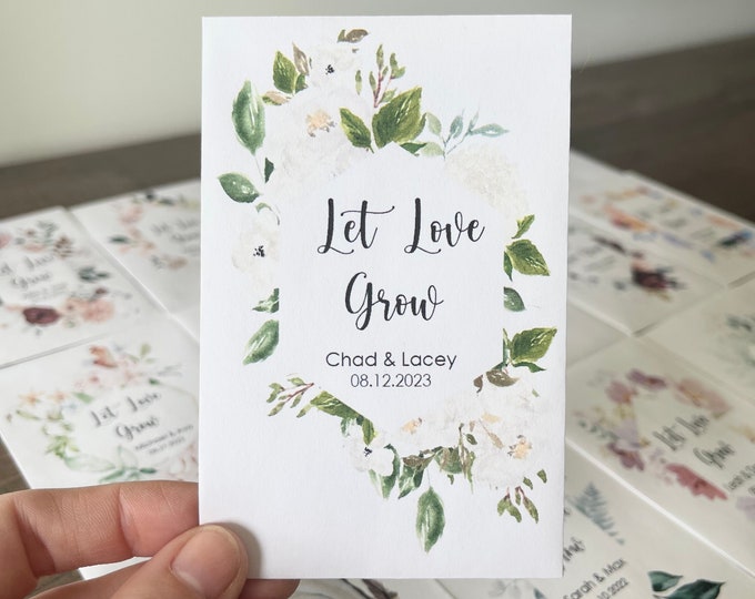 Seed Packet Wedding Favors, Custom Favors, Let Love Grow, Eco-friendly ...