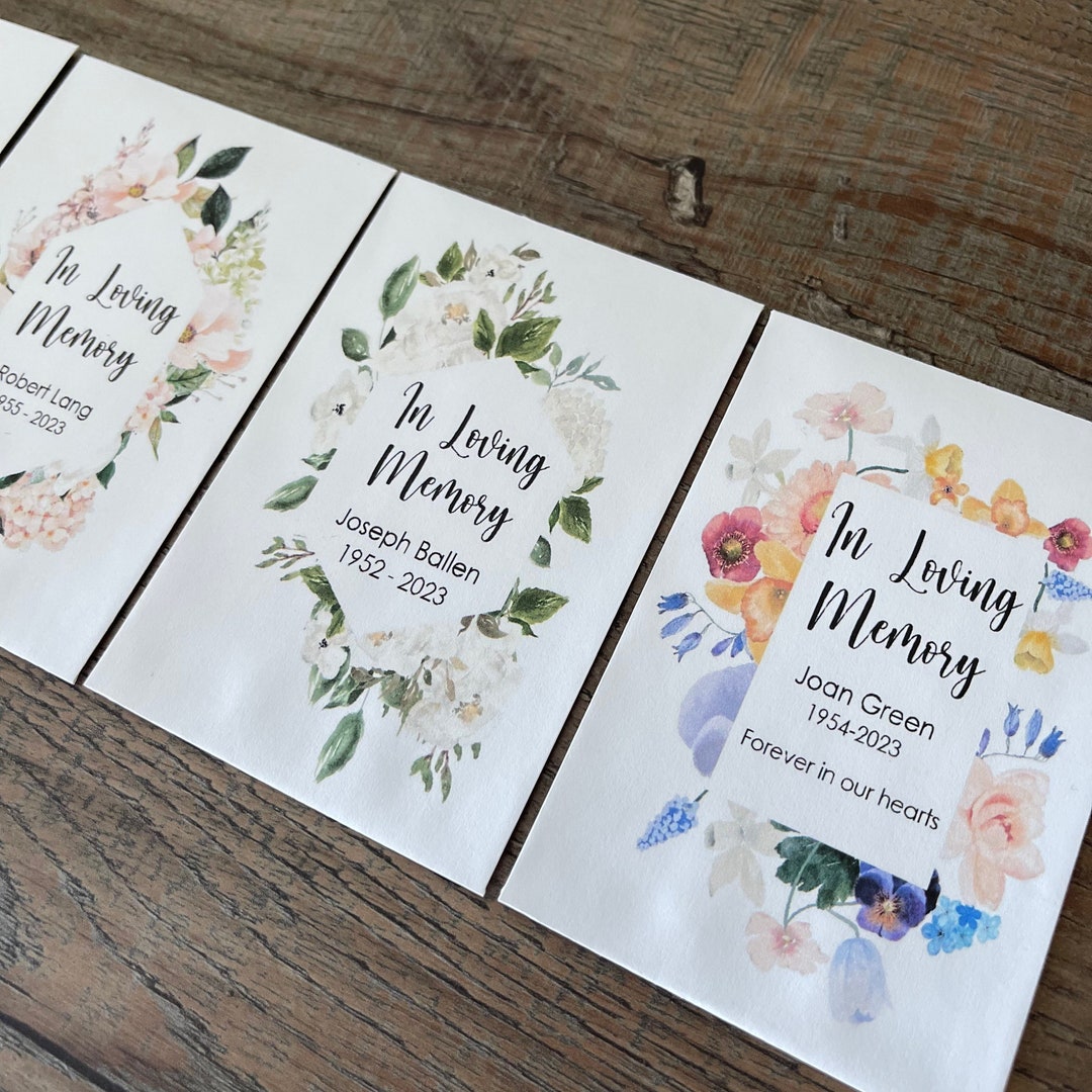 Personalized Funeral Favor, Memorial Favor, Celebration of Life Favor ...