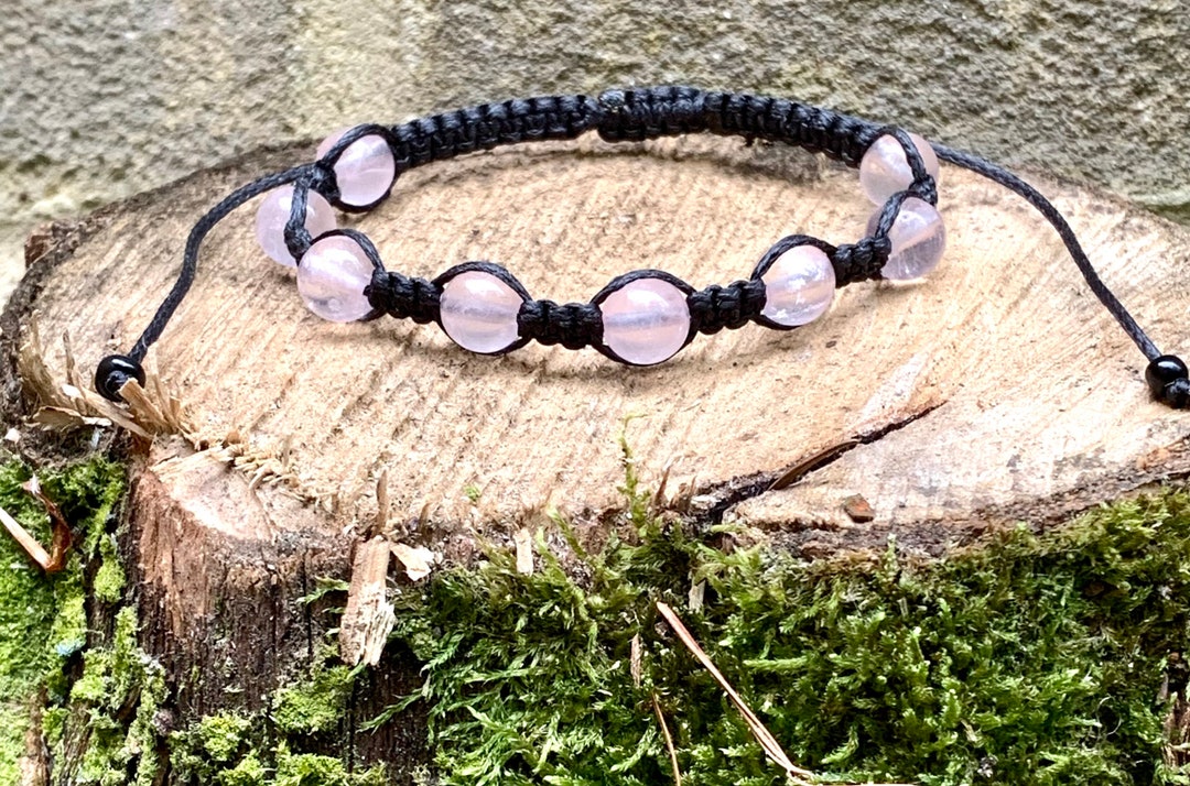 Gemstone Bracelet-taurus Stone-rose Quartz Crystal-pink Quartz Bracelet ...