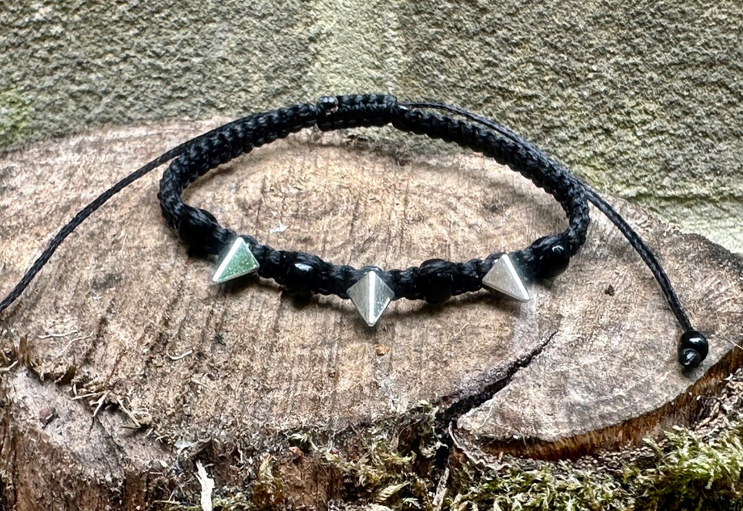 Spike Bracelet-pyramid Spike Bracelet-halloween Bracelet-gothic-black ...