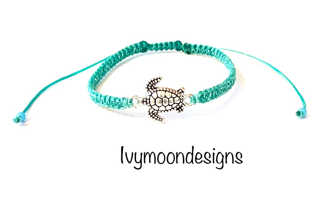 Turtle Bracelet-sea Turtle Bracelet-turquoise Bracelet-braided Bracelet ...