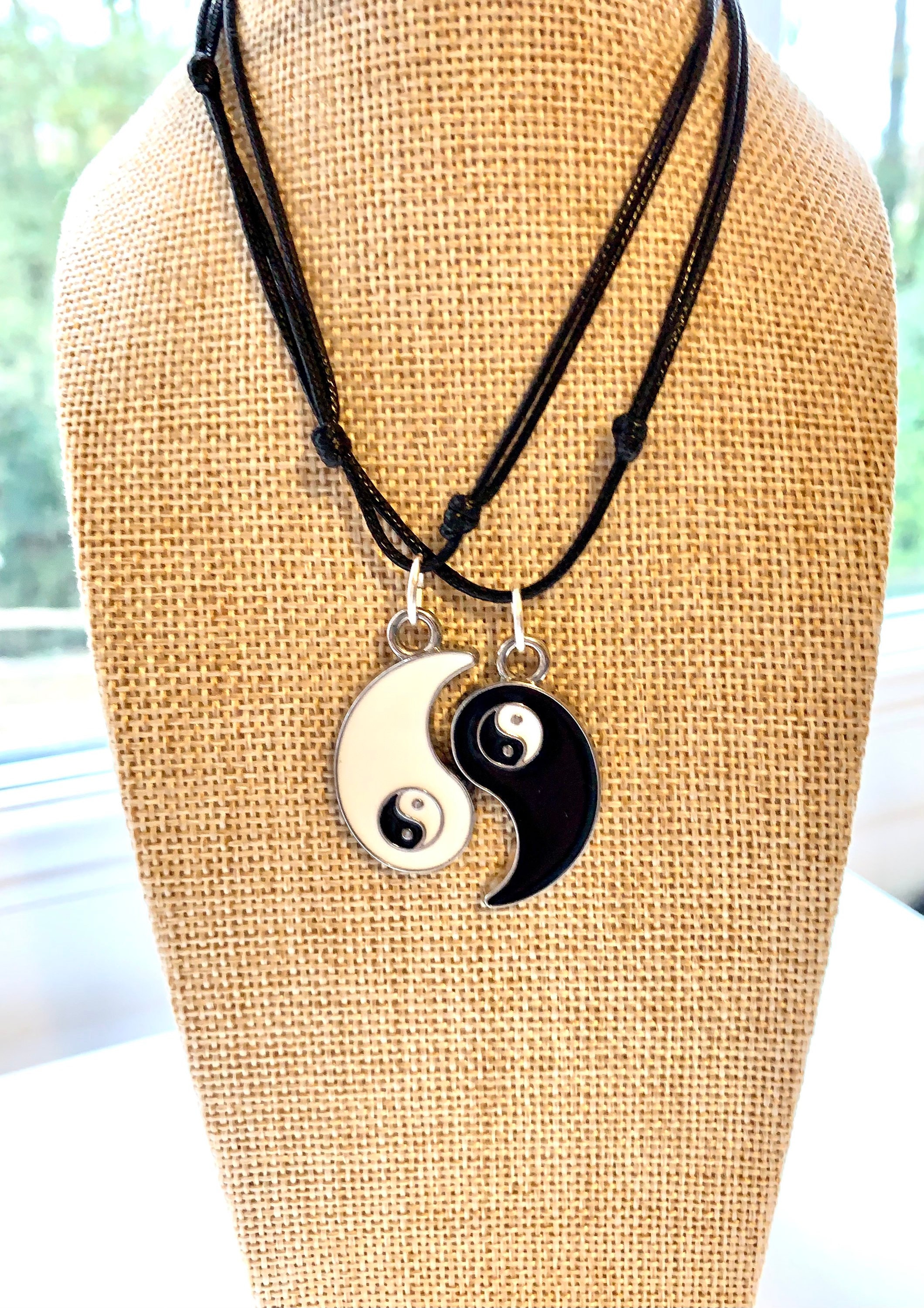 Yin Yang Necklace-2pc Yin Yang Necklace-friendship Yin and | Etsy