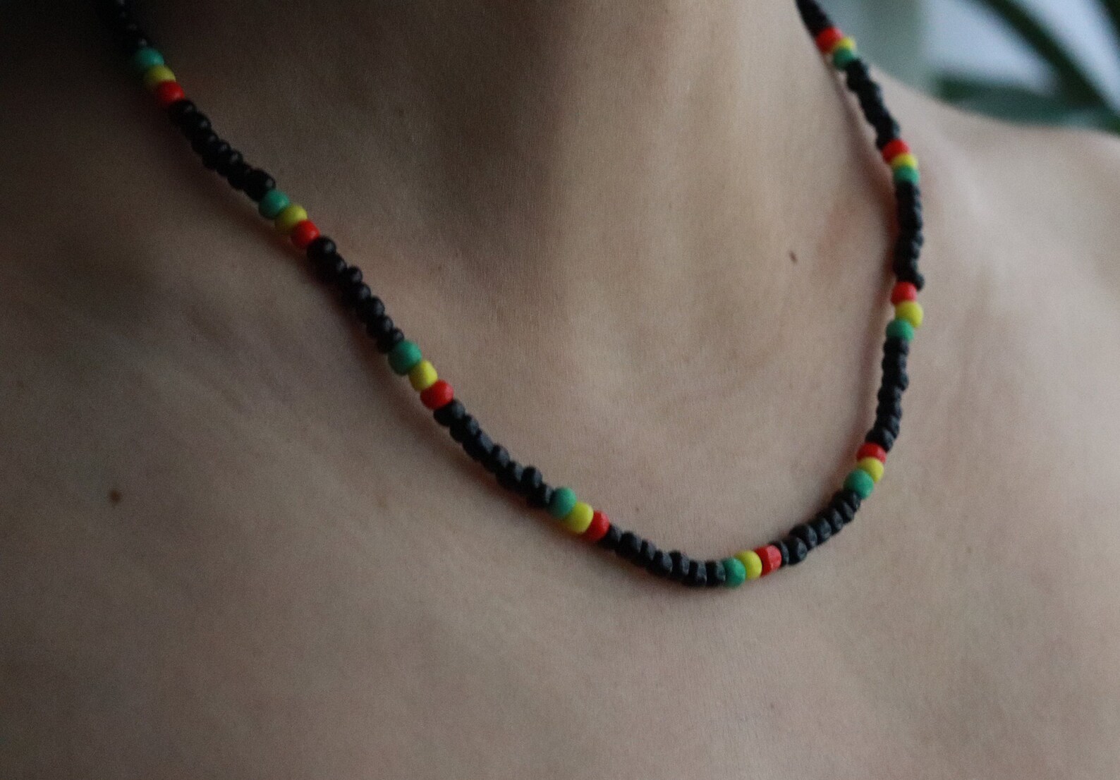Handmade Necklace-reggae Necklace-rasta Beaded Necklace-rastafarian ...