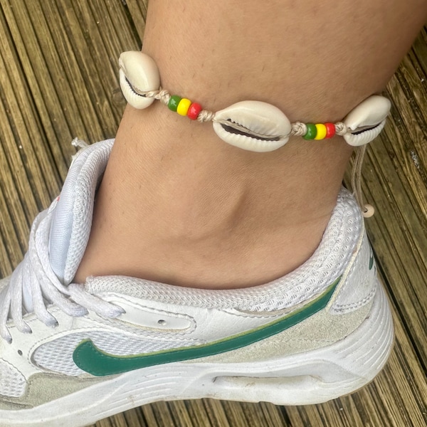 Cowrie Shell Anklet - Etsy UK